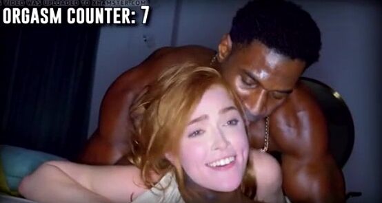 Redhead Has Shaking Orgasms On Bbc With Orgasm Counter
